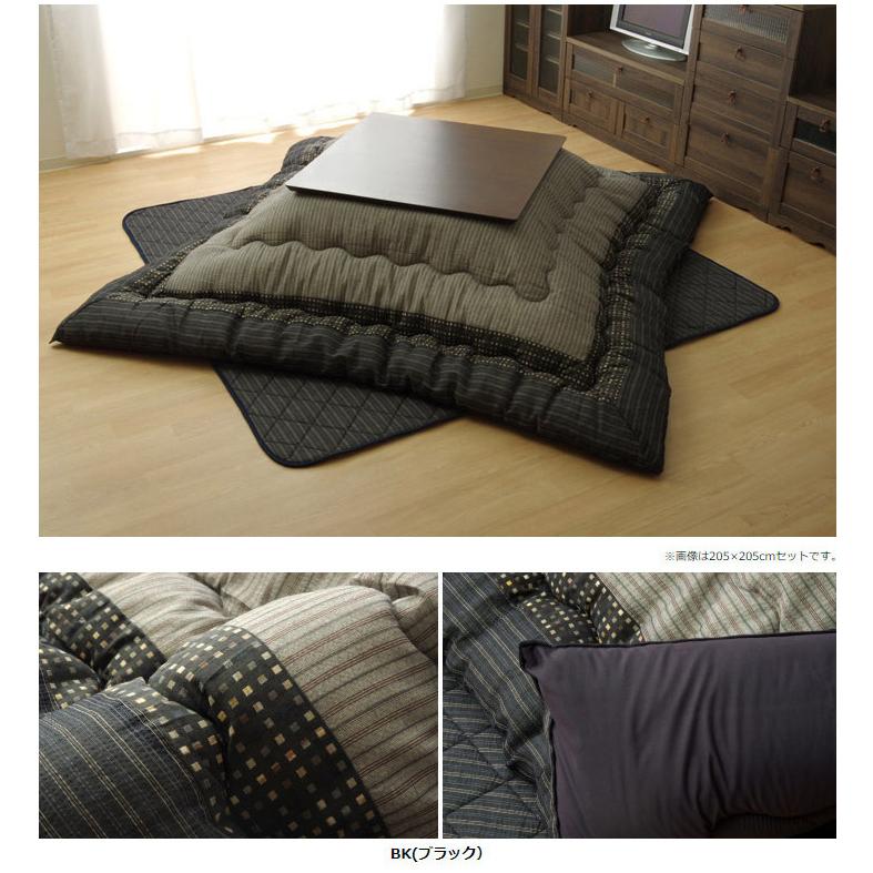 こたつ布団 しじら こたつ厚掛敷布団セット 『ゆかり』 ブラウン