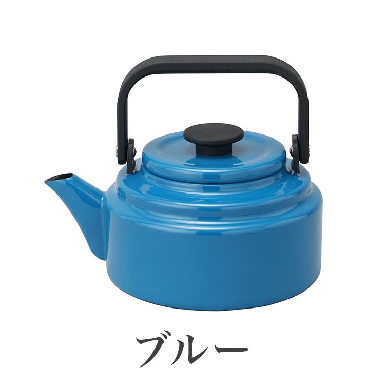 野田琺瑯 日本製 アムケトル やかん IH対応 2.0L 湯沸かし ポット AM-20K ガス火対応 2L ヤカン ホーロー 琺瑯 野田ホーロー 白 ホワイト 赤 レッド : iy-am ...
