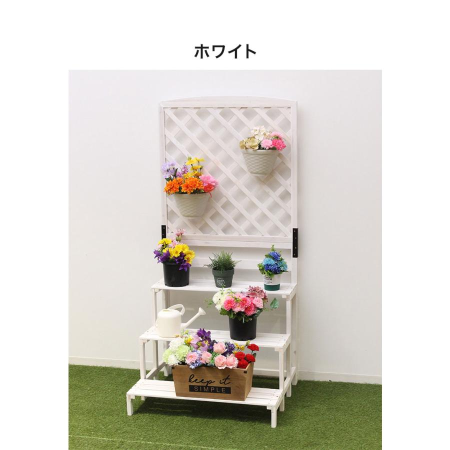木製フラワースタンド 3段 屋外 フェンス付き ガーデニング 花壇 木製フラワースタンド 3段 屋外 フェンス付き ガーデニング 花壇