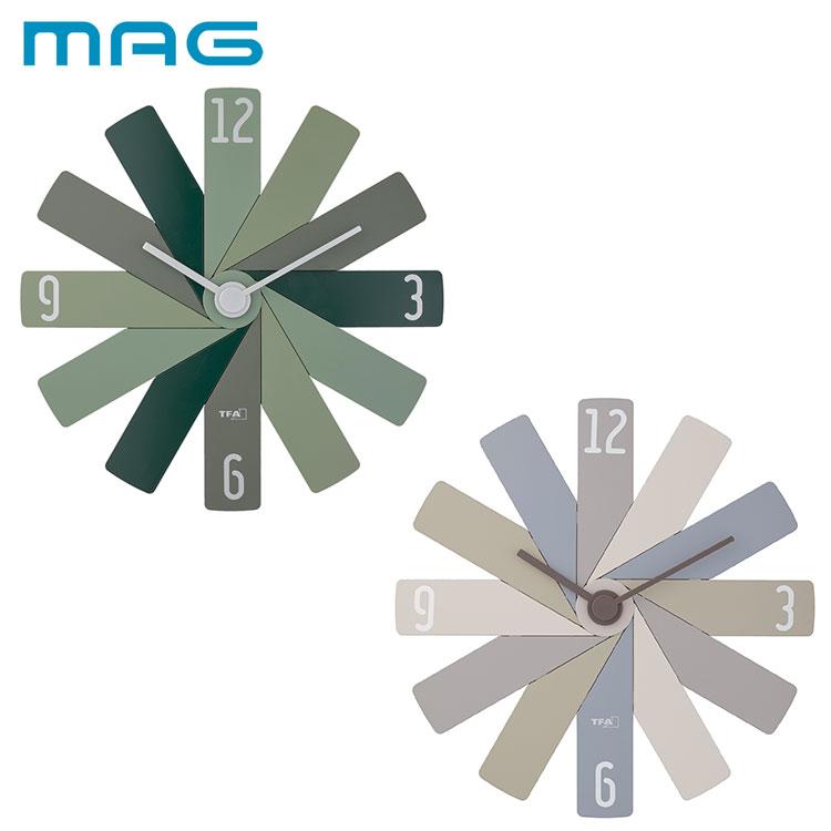 ノア精密 掛け時計 壁掛け時計 おしゃれ かわいい インテリア デザイナーズ 組み立て 縦約40×横約40cm グリーン CLOCK IN ...