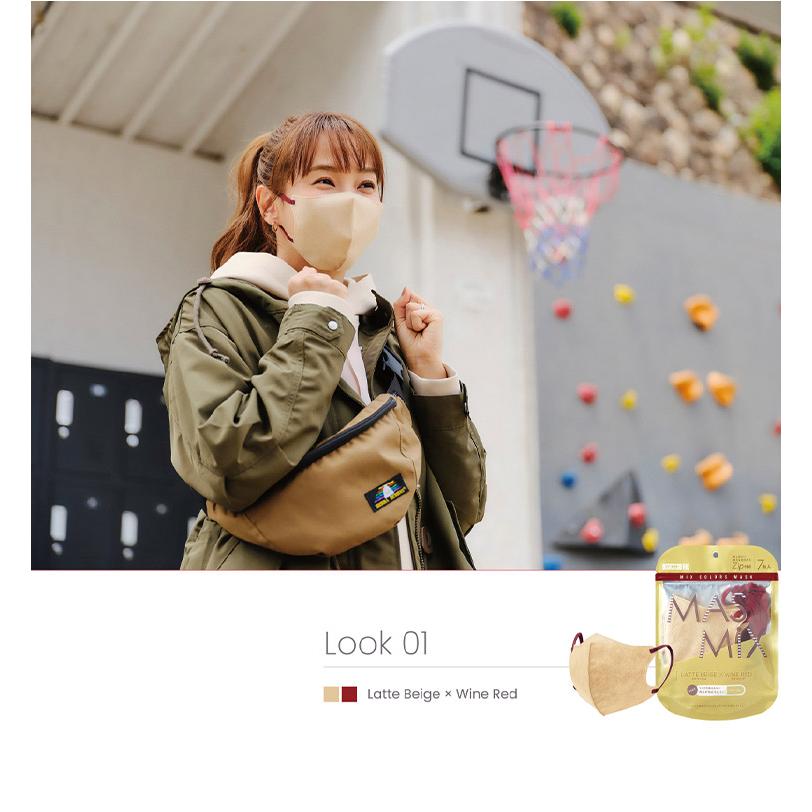 5個同色セット MASMIX 7枚入 マスク マスミックス カラーマスク ツートン ツートンマスク 川本産業 おしゃれ ツートンカラー 代引不可 メール便 : リコメン堂 - 通販 ...