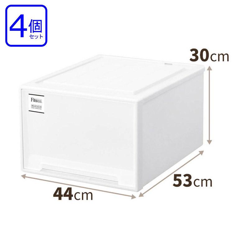 4個セット 天馬 Fits フィッツケース モノ クローゼット ワイドL-53 ホワイト 代引不可 :py-4904746118904:リコメン堂 - 通販 - Yahoo!ショッピング