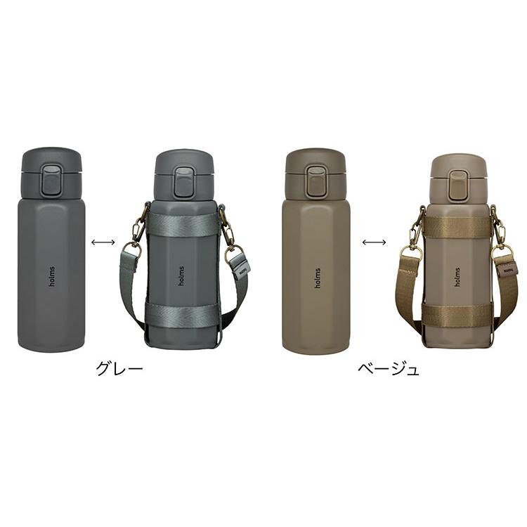 オクタ ワンタッチボトル 340ml CBジャパン holms 保温 保冷 ボトル 水筒 八角形 ステンレス製 ホルダー付き ベルト付き おしゃれ お洒落 代引不可 :xc-holms-360 ...