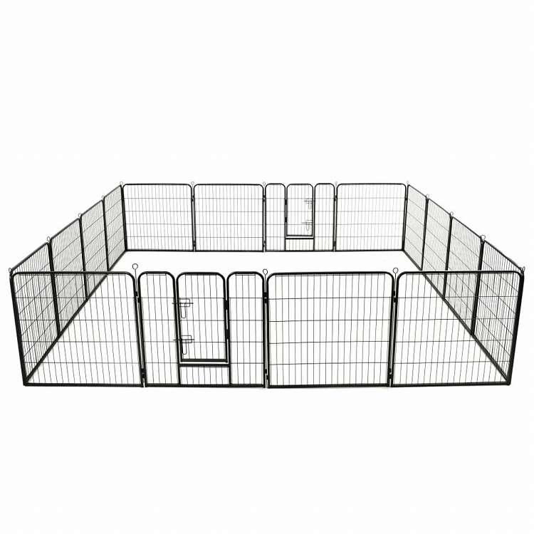 vidaXL 犬 プレイペン パネル16枚 スチール 80x80 cm ブラック 2x170571 動物 ペット用品 犬用品 犬小屋・ドッグラン 代引不可 : リコメン堂 - 通販 ...