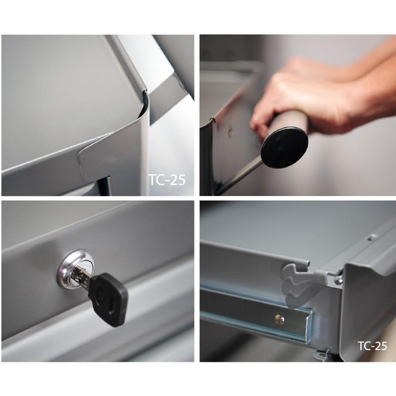 SHUTER シューター TC2-L25 スチール ツールワゴン カート : tc2-l25 : レコサポートショップ - 通販 - Yahoo!ショッピング