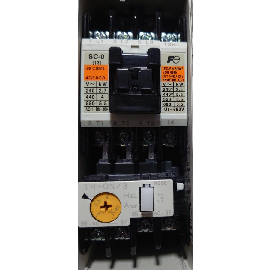 新SC・NEO SCシリーズ【SW-0/3H】電磁開閉器 3素子サーマルリレー付 コイル定格電圧(200〜220V) 6-9A 補助接点：1a(1NO) ブランド名：富士電機 : リサイクル ...