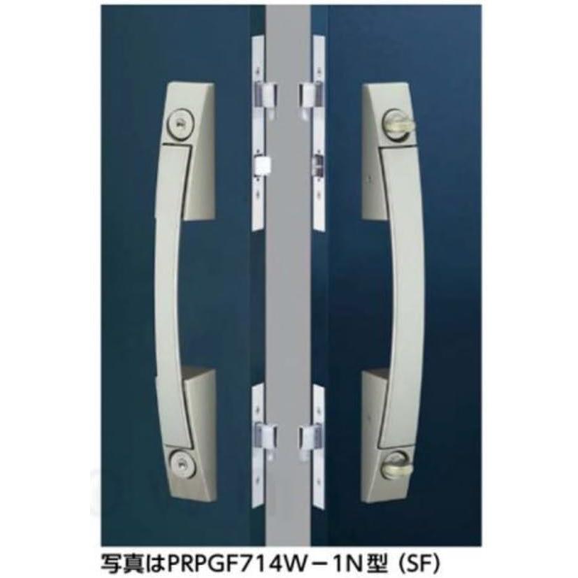 美和ロック PGF714シリーズ 面付鎌デッドプッシュプル錠 PRシリンダ PRPGF714WーU （SF）外側シリンダー 内側U1サムターン 仕上 ステンカラー扉厚40mm BS64mm ...