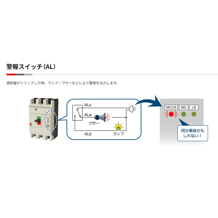 三菱電機 分電盤・制御盤用遮断器 漏電遮断器 NV-KCシリーズ NV50-KC 3P 15A 30MA W *AL-1LS （警報スイッチ付) (漏電遮断器) (3極) (AC 100 ...