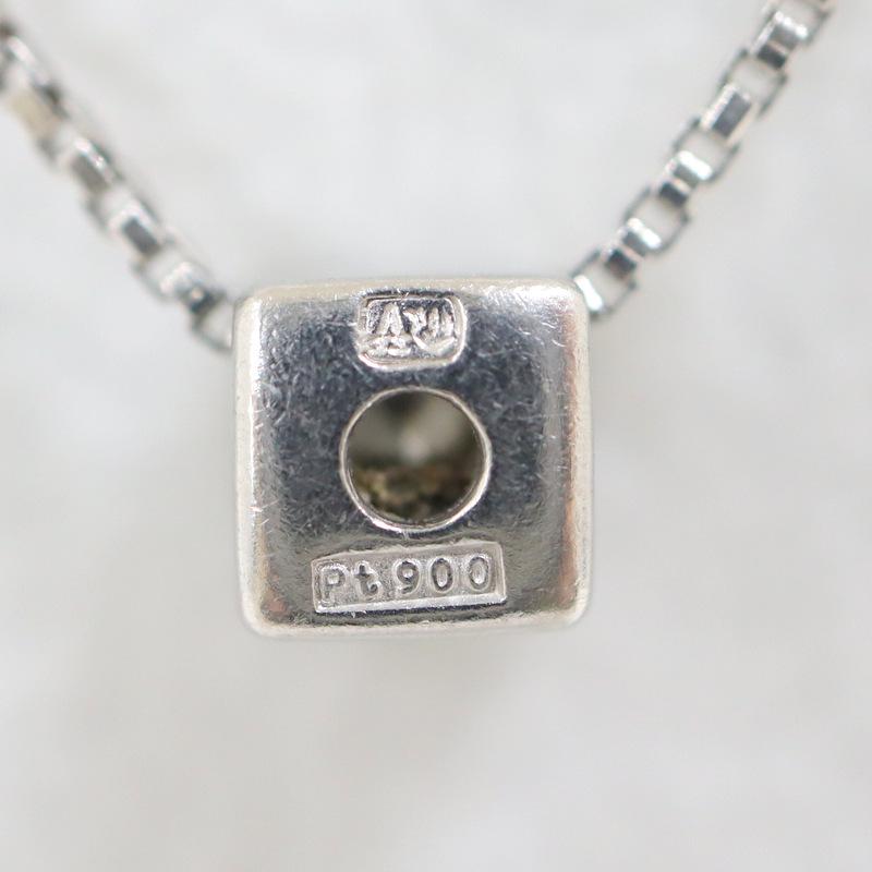 【Jewelry】Pt900トップ・Pt850チェーン ペンダント・ネックレス 1Pダイヤ 43.0cm 3.3g【中古】【代金引換不可】/br3436ik ...