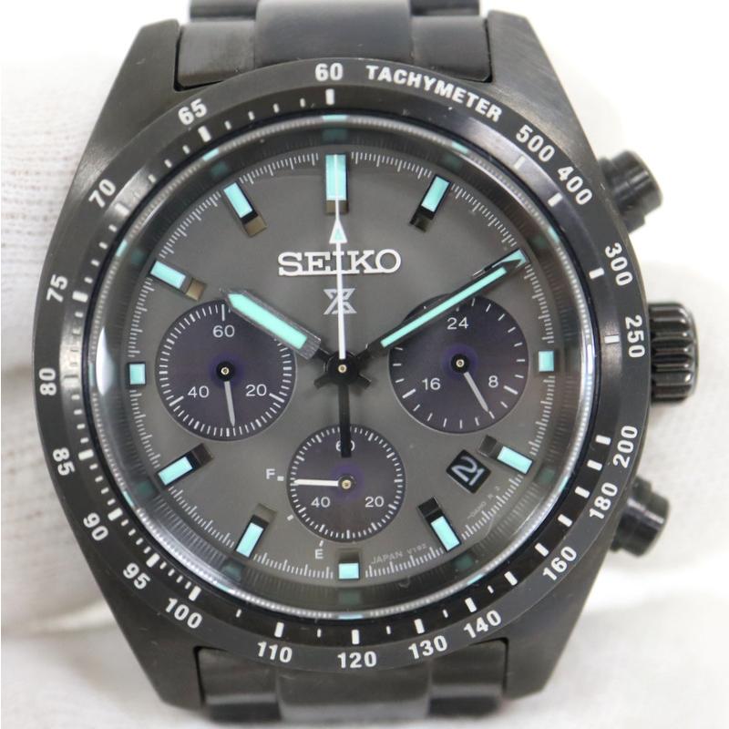 【SEIKO】セイコー プロスペックス・スピードタイマー 腕時計 ソーラー SS ブラック×黒文字盤 SBDL103 V192-0AF【中古 ...