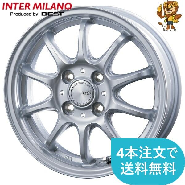 INTER MILANO ホイールのみ1本 BEST CLAIRE ZT10 (SI) 14インチ 4.5J PCD:100/4H インセット ...