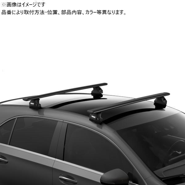 THULE SUBARU クロストレック R4/12〜 ベースキャリアセット (ウイングバーEVO) フット7107/バー7113B/キット ...