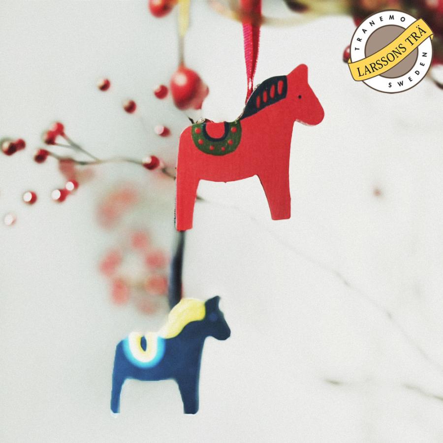 Larssons Tra オーナメント ダーラナホース 【メール便可】( ラッセントレー クリスマスオーナメント 木製 オブジェ クリスマス 北欧 スウェーデン おしゃれ ) : Red ...