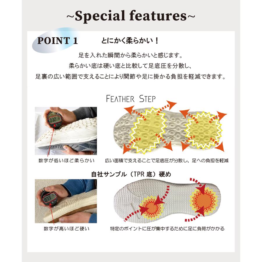 FEATHER STEP フェザーステップ FS-301 スニーカー メンズ 軽量 厚底 ふかふか カップインソール おしゃれ カジュアル : レッドテント - 通販 - Yahoo!ショッピング