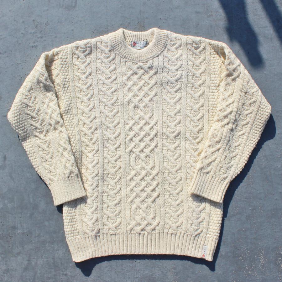 MARS KNITWEAR マーズ ニットウエア ARAN SWEATER BRITISH WOOL100% アラン セーター ブリティッシュ ...