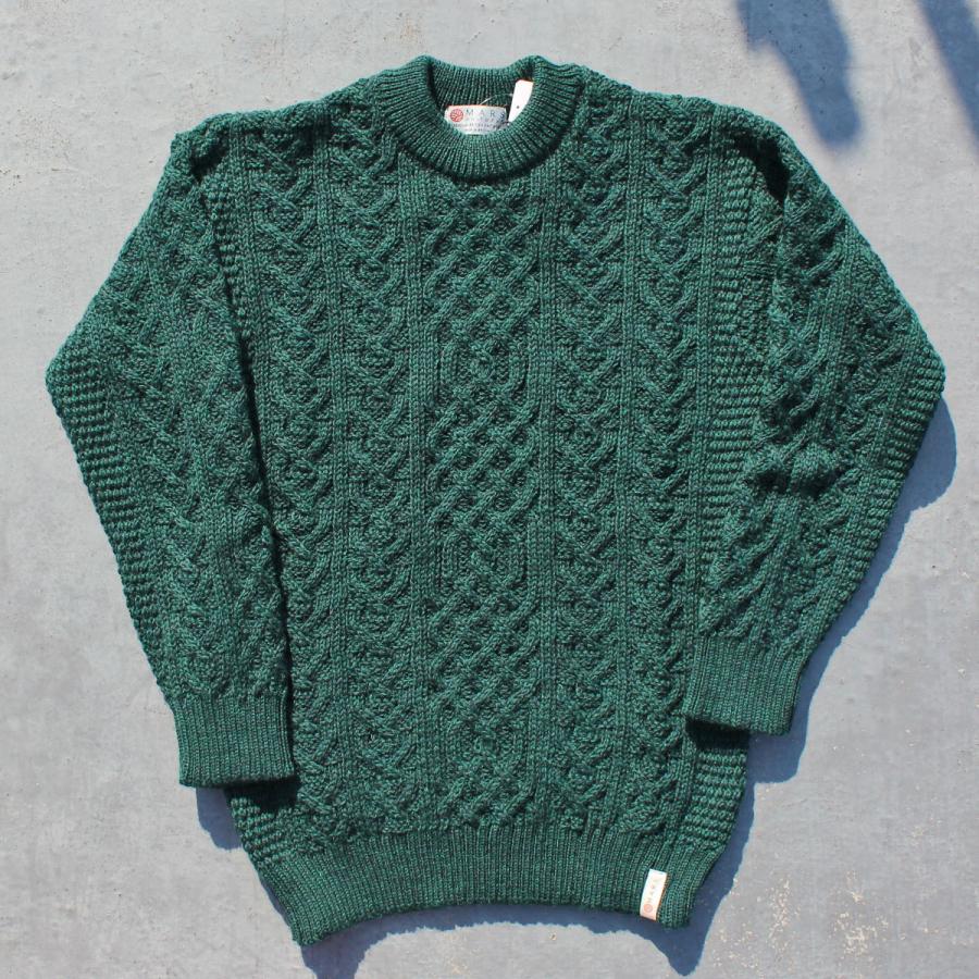 MARS KNITWEAR マーズ ニットウエア ARAN SWEATER BRITISH WOOL100% アラン セーター ブリティッシュ ...