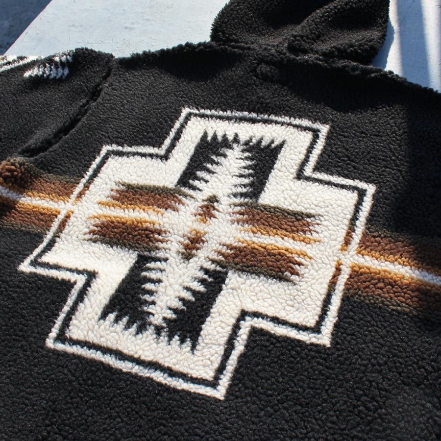PENDLETON ペンドルトン 3475-3015 Boa Zip Hoodie ボア ジップ フーディー Fleece Parka フリース パーカー Harding Black M-L ...
