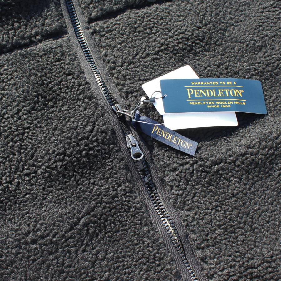 PENDLETON ペンドルトン 3475-3015 Boa Zip Hoodie ボア ジップ フーディー Fleece Parka フリース パーカー Harding Black M-L ...