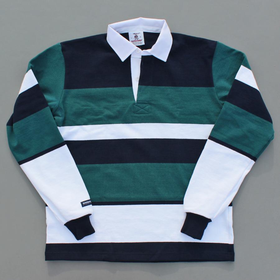 BARBARIAN "NEW JAPAN SIZE SPEC" WFS-01 12oz REGULER LONG SLEEVE RUGBY JERSEY ラガーシャツ 長袖 カナダ製 NAVY ...