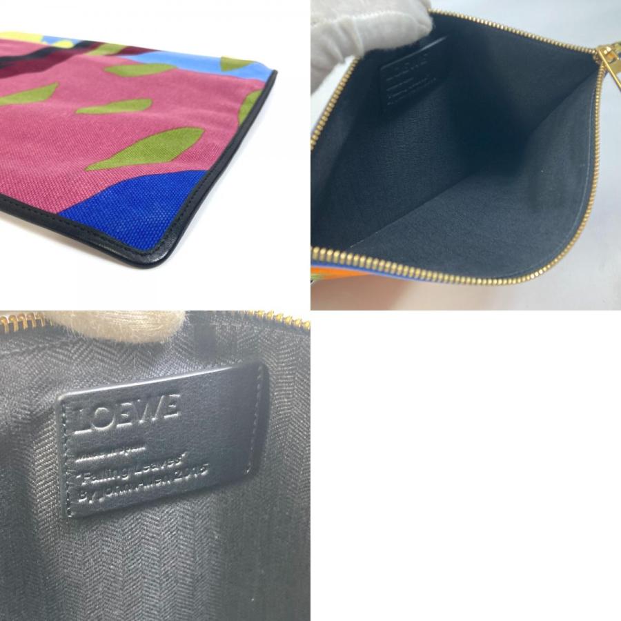 LOEWE ロエベ John Allen ジョンアレン ポーチ クラッチバッグ キャンバス マルチカラー レディース【中古】 : 116088 ...