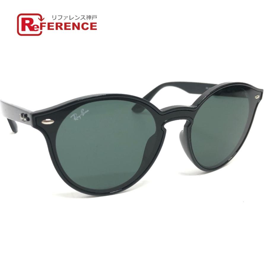 Ray-Ban 新品同様 レイバン RB 4380 BLAZE ブレイズ ボストンシェイプ サングラス 小物 ブラック レディース【中古 ...