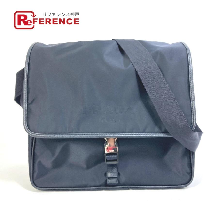 PRADA プラダ 2VD166 トライアングルロゴ メッセンジャー ショルダーバッグ ナイロン ブラック メンズ【中古】美品 :13077-21936-2:リファレンス コレクション ...