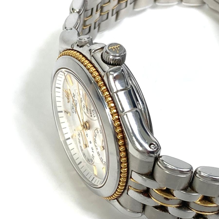 SEIKO セイコー 4S77-0A30 クレドール パシフィーク レトログラード 自動巻き デイデイト 腕時計 SS/YG シルバー×ゴールド メンズ【中古】 : リファレンス コレクション ...