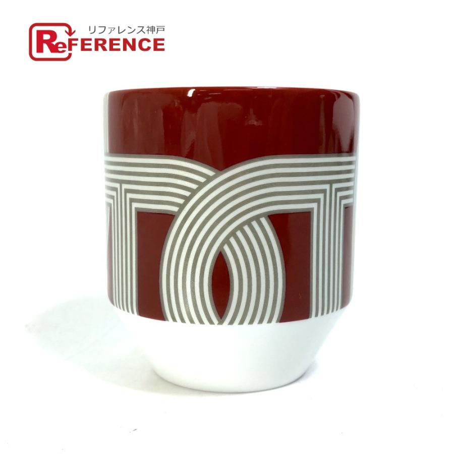 HERMES エルメス ラリー24 RALLYE シェーヌダンクル カップ コップ 食器 インテリア マグカップ 陶器 レッド レディース ...