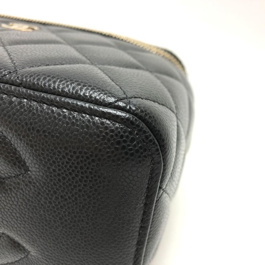 CHANEL シャネル AP1341 マトラッセ バニティ シングル チェーン 斜め掛け タイムレスクラシック ライン ブラック レディース ...
