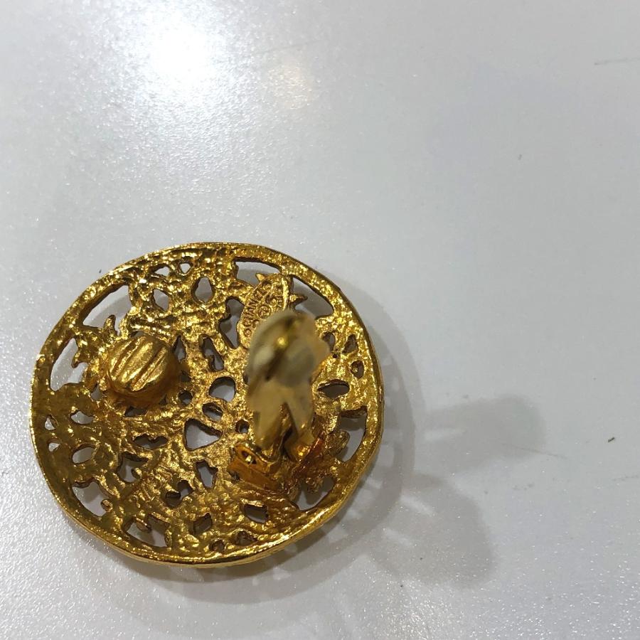 CHANEL シャネル 2・6 アクセサリー ココマーク ヴィンテージ 総柄 イヤリング メタル ゴールド レディース【中古 ...