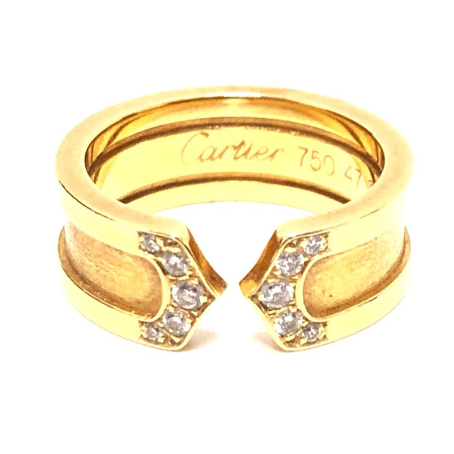 CARTIER カルティエ 2C ダイヤ リング 指輪 アクセサリー 小物 K18YG リング・指輪 ゴールド レディース【中古 ...