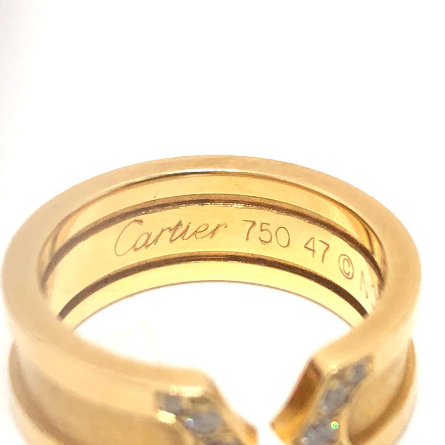 CARTIER カルティエ 2C ダイヤ リング 指輪 アクセサリー 小物 K18YG リング・指輪 ゴールド レディース【中古 ...
