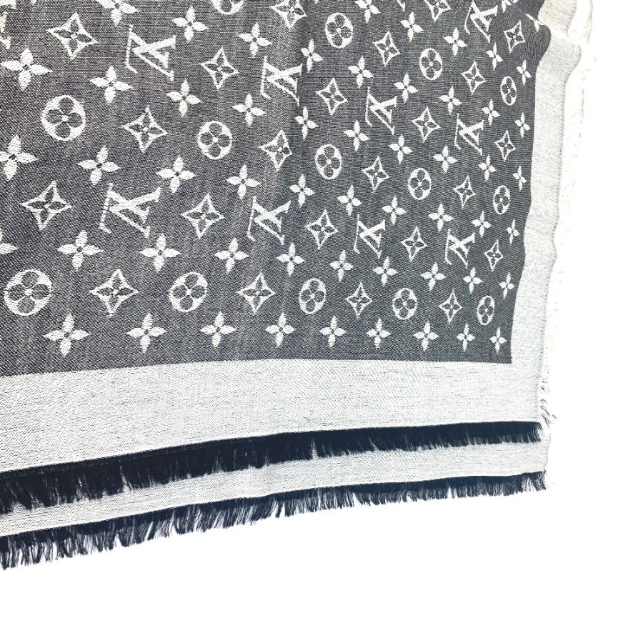 LOUIS VUITTON ルイヴィトン M71378 モノグラム デニム ショール・モノグラム 大判 フリンジ ストールノワール グレー【中古】 : リファレンス コレクション - 通販 ...