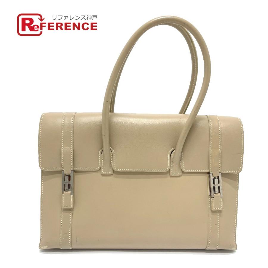 中古】HERMES エルメス ドラッグ37 ハンドバッグ ボックスカーフ