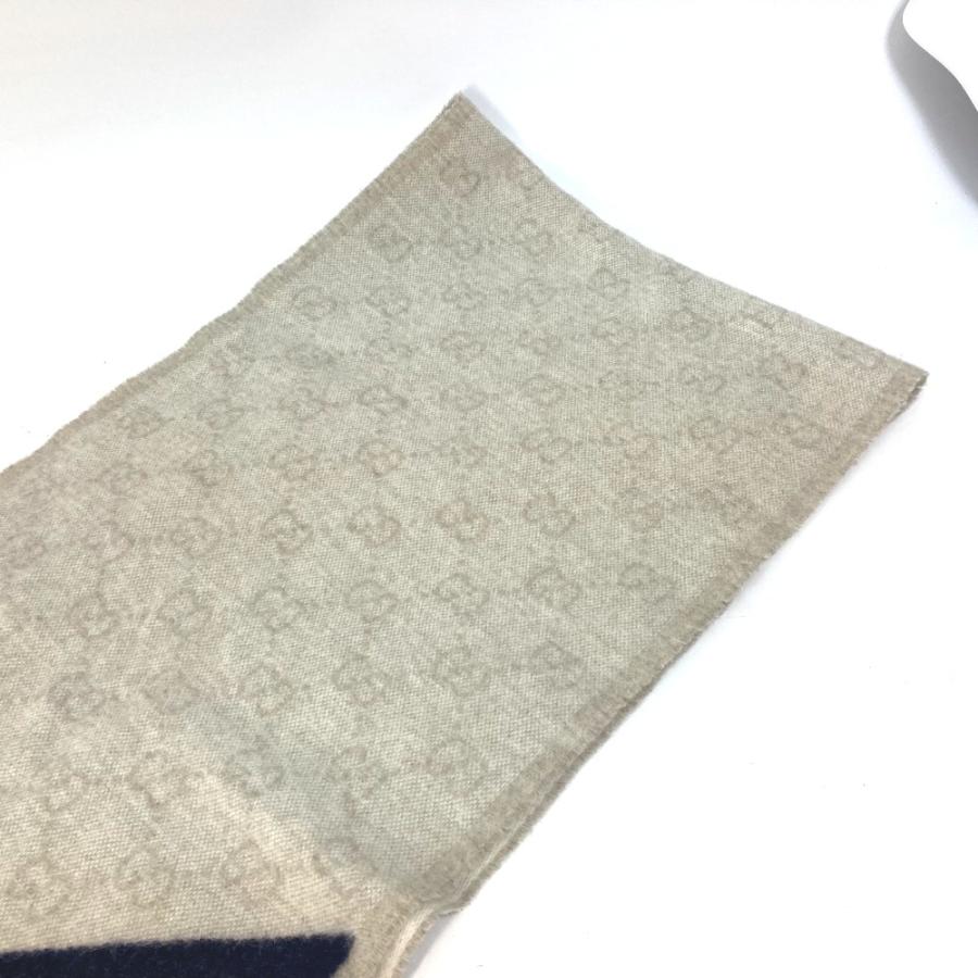 GUCCI グッチ 570603 シェリーライン GG フリンジ マフラー ウール ベージュ系 メンズ【中古】 : リファレンス コレクション ...