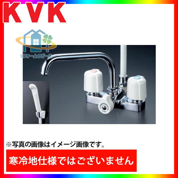 KVK [KF14ER2] KVK 水栓 デッキ形2ハンドルシャワー 台付きタイプ 浴室用 240mmパイプ付 蛇口 一般地 : 住宅設備LINK - 通販 - Yahoo!ショッピング