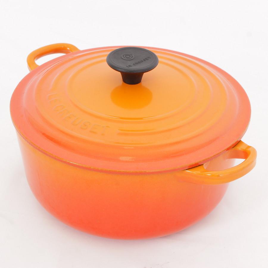 ココット・ロンド ル・クルーゼ 20cm オレンジ 2501-20-09 ホーロー 両手鍋 本体 : リファン Yahoo!ショップ - 通販 - Yahoo!ショッピング