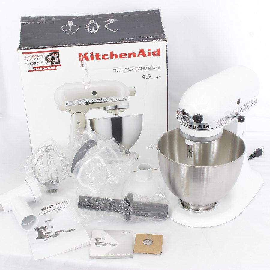 KitchenAid 【未使用】キッチンエイド 9KSM95WH フードグラインダー付き ホワイト 4.3 L クラシック スタンドミキサー 本体 : リファン Yahoo!ショップ - 通販 ...