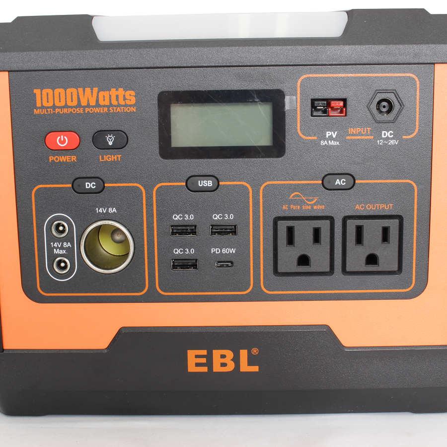 【美品】EBL MP1000 ポータブル電源 270000mAh/999Wh 本体 : リファン Yahoo!ショップ - 通販 - Yahoo!ショッピング