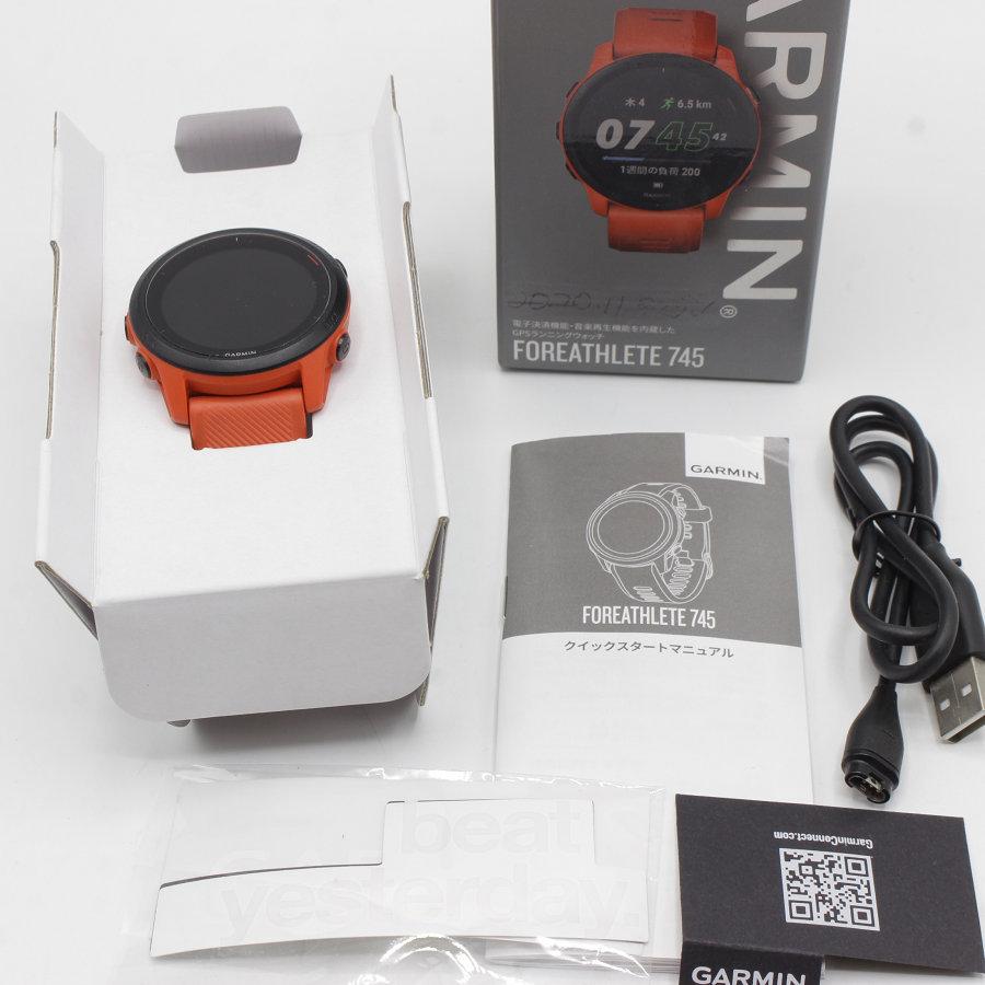 ForeAthlete 【美品】GARMIN 745 Magma Red 010-02445-42 スマートウォッチ ガーミン フォア ...