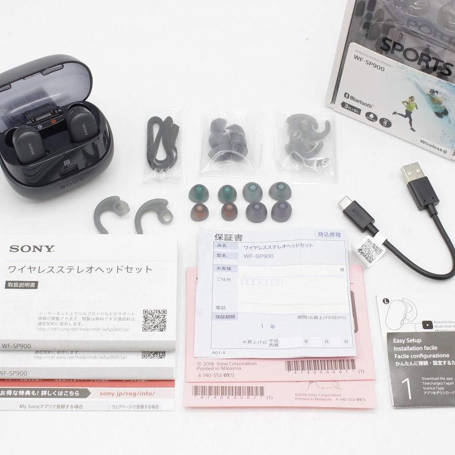 【美品】SONY WF-SP900-BM ブラック ワイヤレスステレオヘッドセット イヤホン ソニー 本体 : 028896 : リファン ...