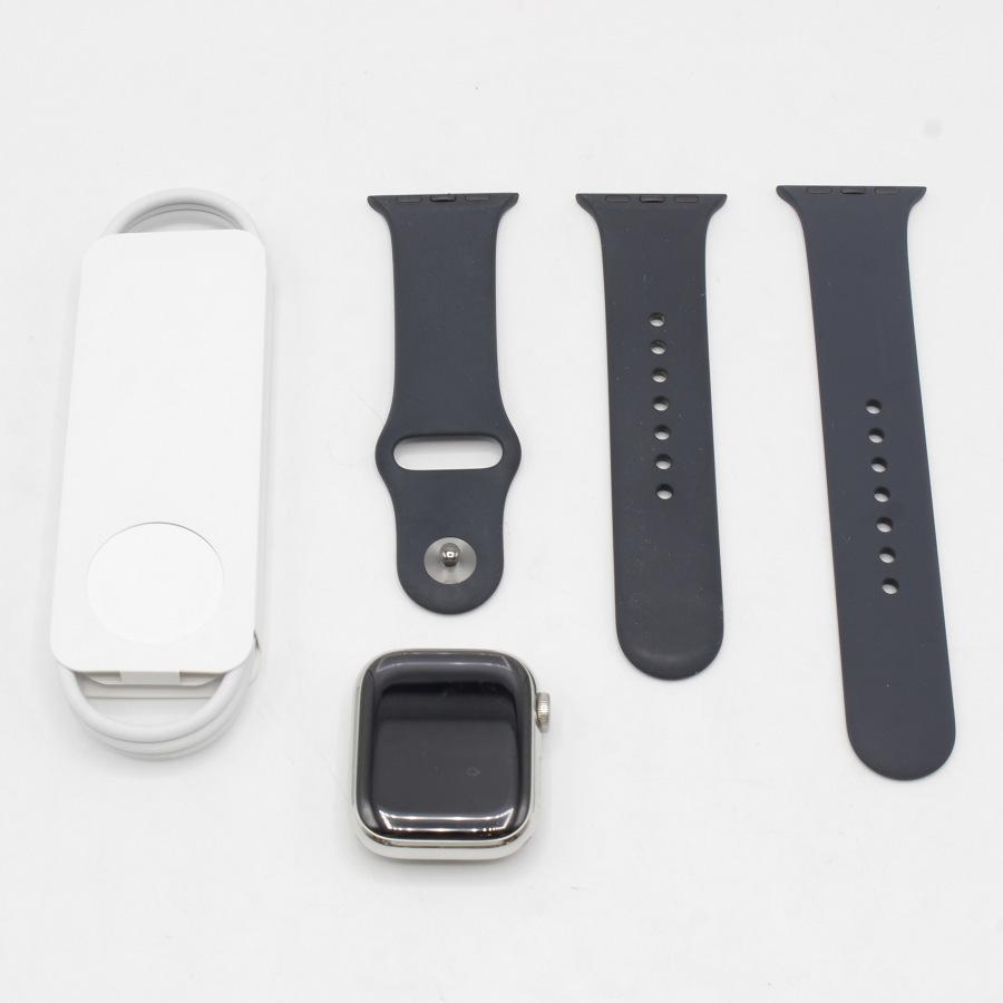Apple Watch Series 7 41mm GPS+Cellular MKLU3J/A+MKU83FE/A シルバーステンレススチール/ミッドナイトスポーツバンド : リファン ...