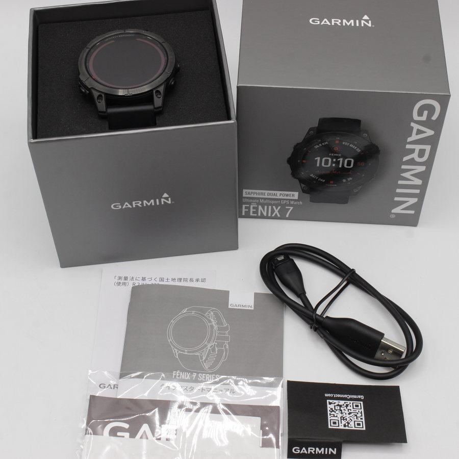 fenix（GARMIN） GARMIN fenix 7 Sapphire Dual Power Ti Carbon Gray DLC / Black 010-02540-29 スマート ...