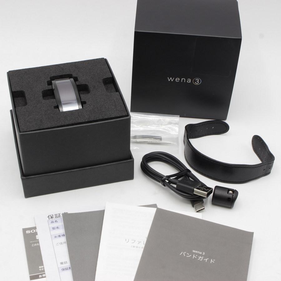 ボーナスストア+5％【美品】SONY wena 3 leather WNW-C21A/B プレミアムブラック スマートウォッチ ソニー ウェナ ベルト 本体 : 034424 : リファン ...
