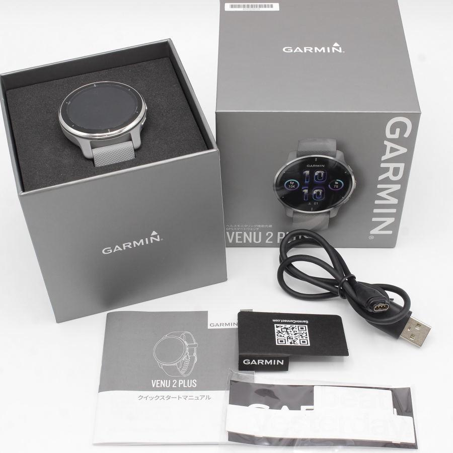 ボーナスストア+5％【美品】GARMIN vivo Venu 2 Plus Powder Gray/Silver 010-02496-40 ...