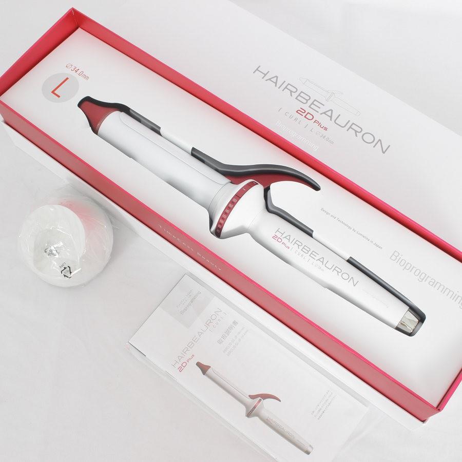 ボーナスストア+5％【美品】ヘアビューロン 2D Plus カール L-type 34.0mm HBRCL2D-GL-JP バイオプログラミング ヘアアイロン リュミエリーナ 本体 : リ ...