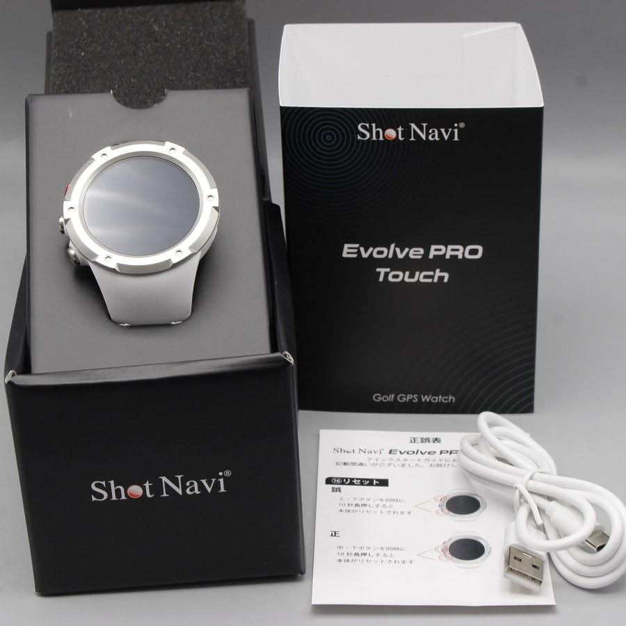 ボーナスストア+5％【美品】ShotNavi Evolve PRO Touch White 腕時計型GPSゴルフナビ 距離測定器 ショットナビ エボルブ プロ タッチ 本体 : リファン ...