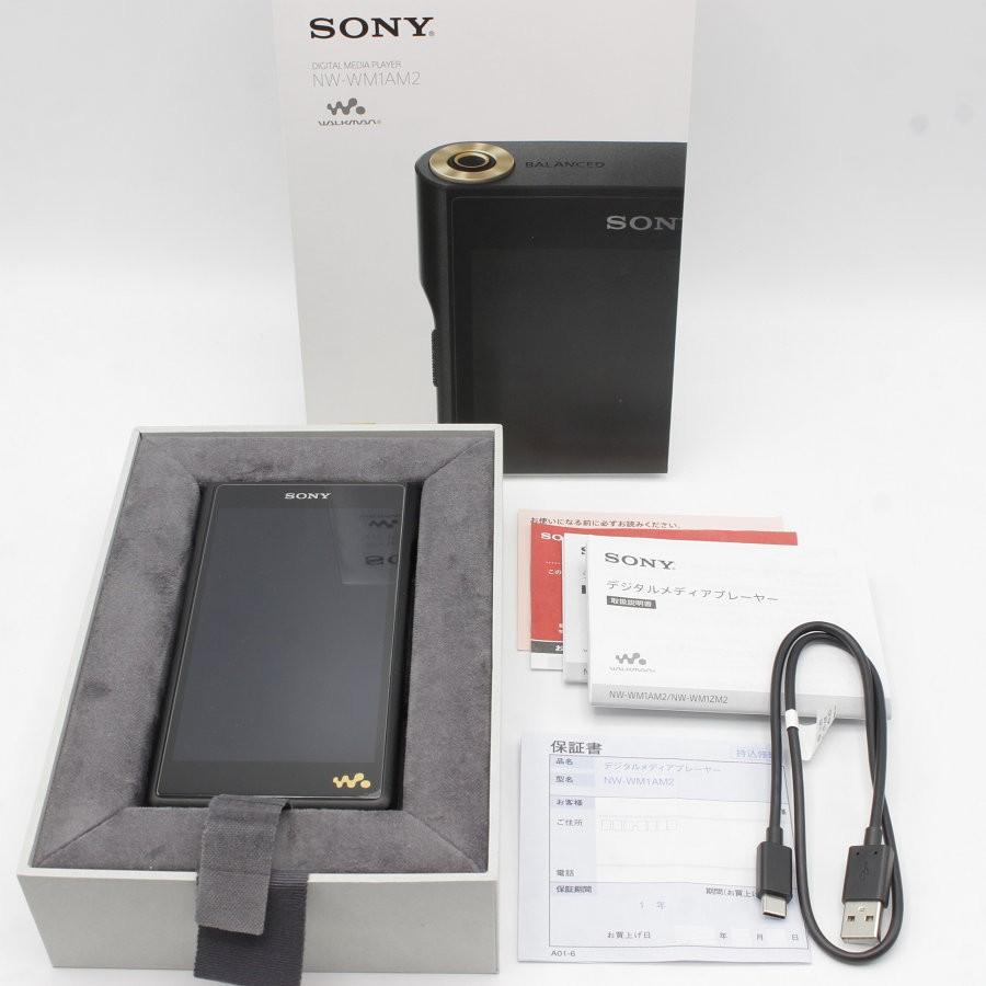 ボーナスストア+5％【美品】SONY WALKMAN NW-WM1AM2 128GB ブラック ポータブルオーディオプレーヤー ソニー メモリーオーディオ ウォークマン WM1シリーズ 本体 ...