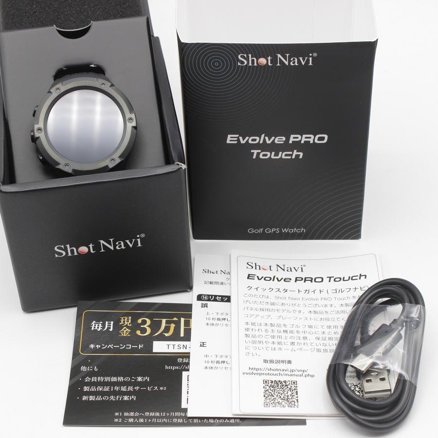 ボーナスストア+5％【未使用】ShotNavi Evolve PRO Touch Black 腕時計型GPSゴルフナビ 距離測定器 ショットナビ エボルブ プロ タッチ 本体 : リファン ...