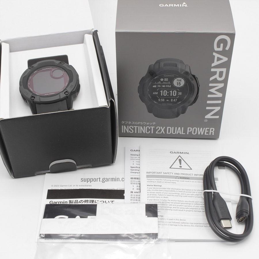 ボーナスストア+5％【美品】GARMIN Instinct 2X Dual Power Graphite 010-02805-22 スマート ...